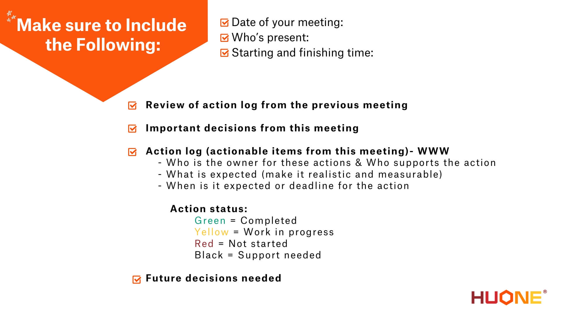 How to Write Excellent Meeting Minutes - HUONE International